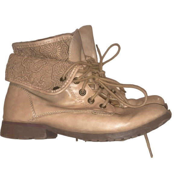 Rock & Candy | Shoes | Rock Candy Spray Paint Tie Up Ankle Boots With ...